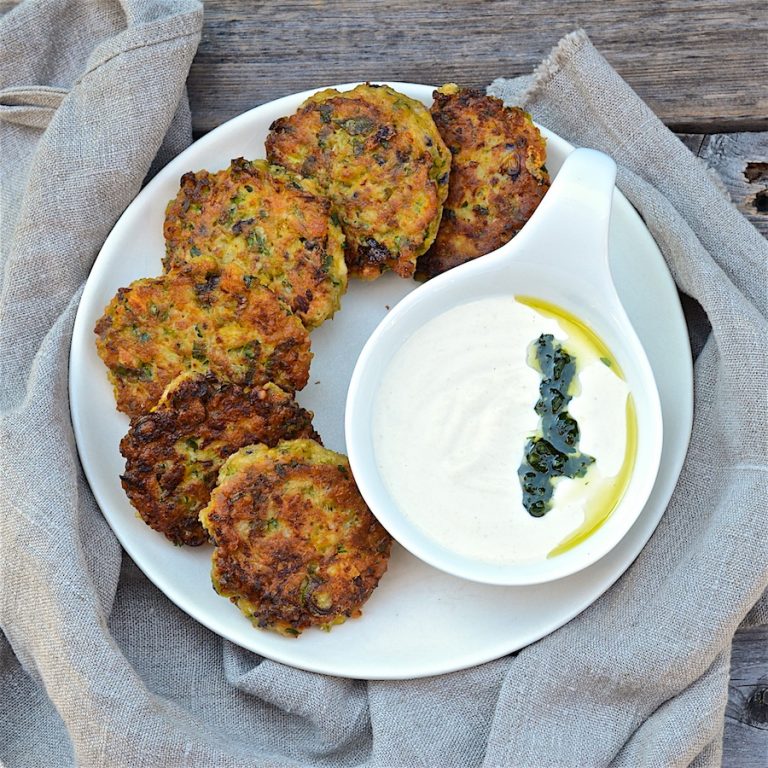 Confetti Cauliflower fritters : Olive Oil and Lemons | Dina Honke