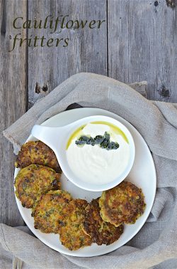 Confetti Cauliflower fritters : Olive Oil and Lemons | Dina Honke