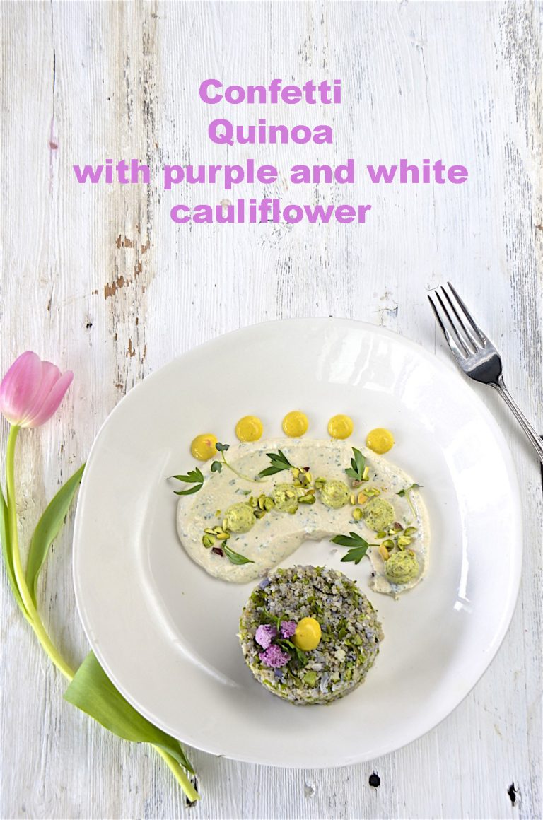 Quinoa confetti with feta, tahini yogurt and pistachio sauce : Olive ...