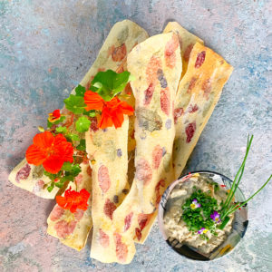 Flower and herb Carta di Musica (Sardinian Crisp Bread) : Olive Oil and ...
